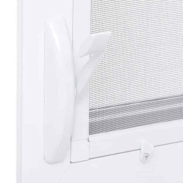 White 32 in. x 16 Inches Awning Vinyl Insulated Window with Screen ...