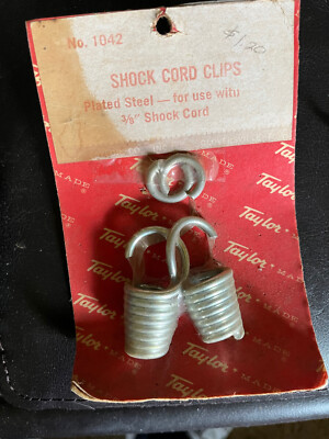 Taylor #1042 Plated Steel Shock Cord Clips 3/8" Cord Size (New) | eBay