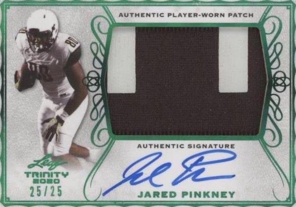 2020 Leaf Trinity - Patch Auto Green Foil #PA-JP2 Jared Pinkney /25 (AU ...