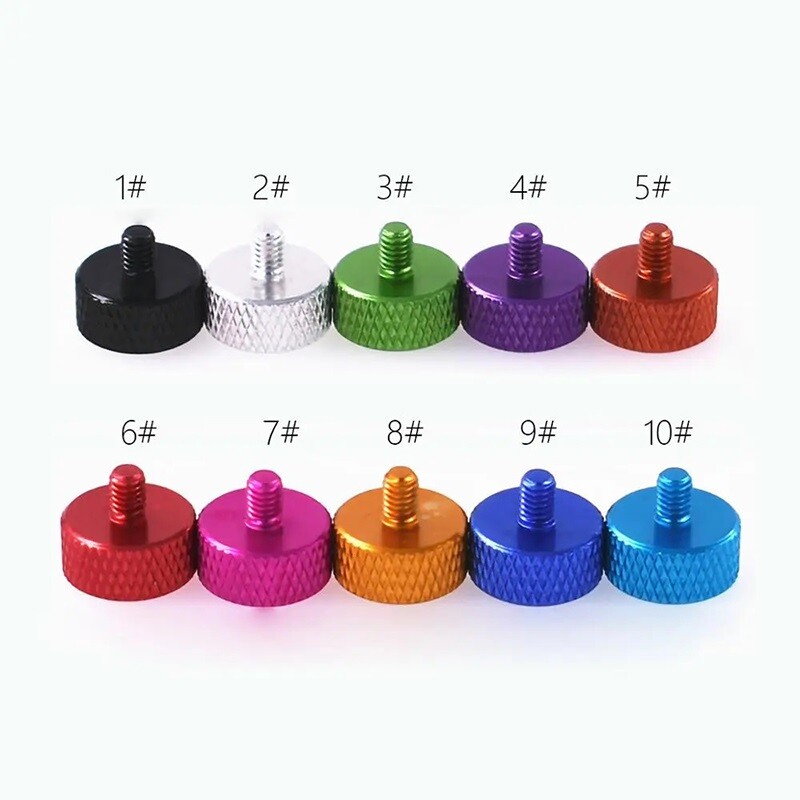 Aluminium Knurled Thumb Screw Colourful Flat Head Hand Grip Knob Bolt ...