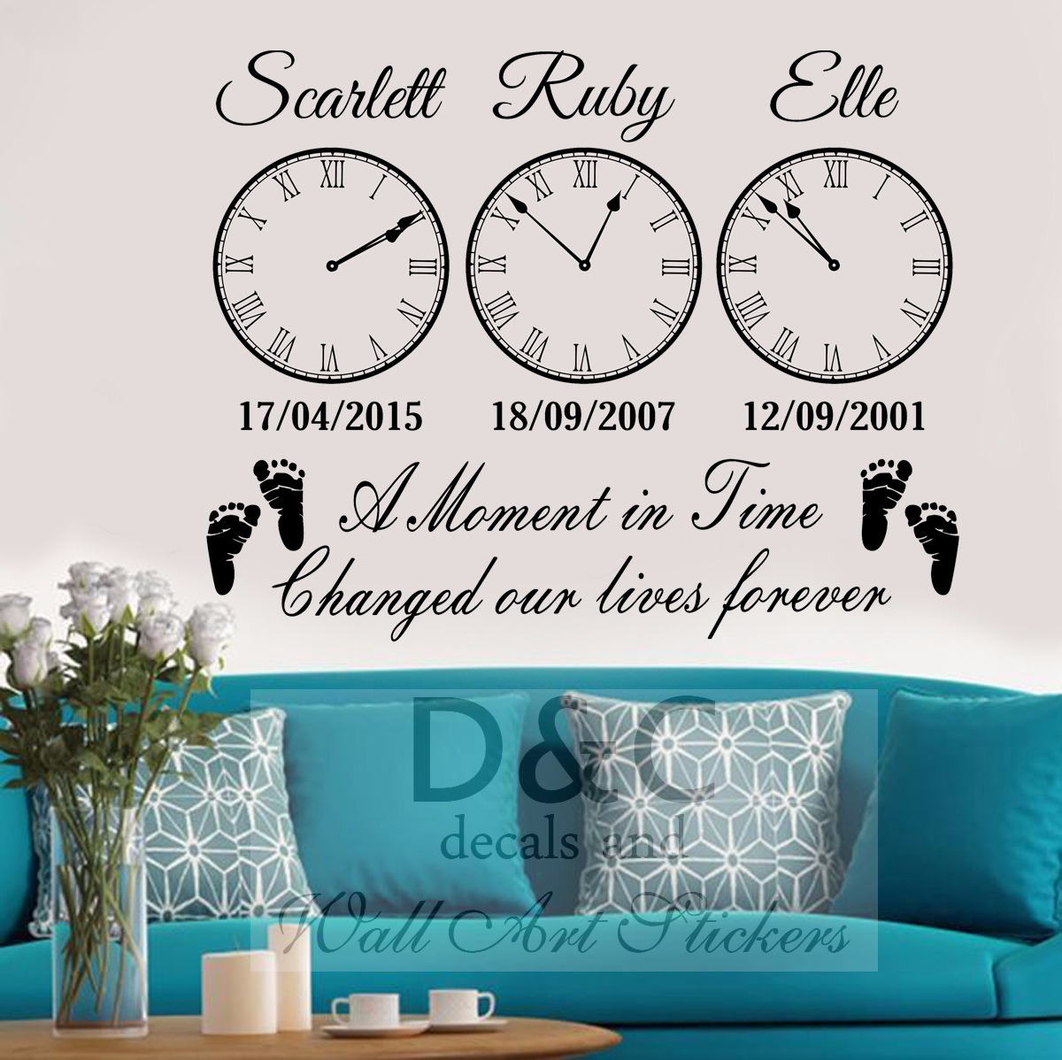 Vinyl Wall Decal Clock