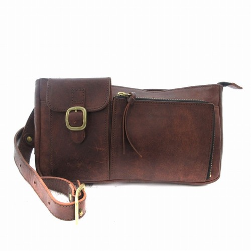 Ryu Leather Shoulder Bag Body Pouch Crossbody Genuine Brown /Ft Men'S ...