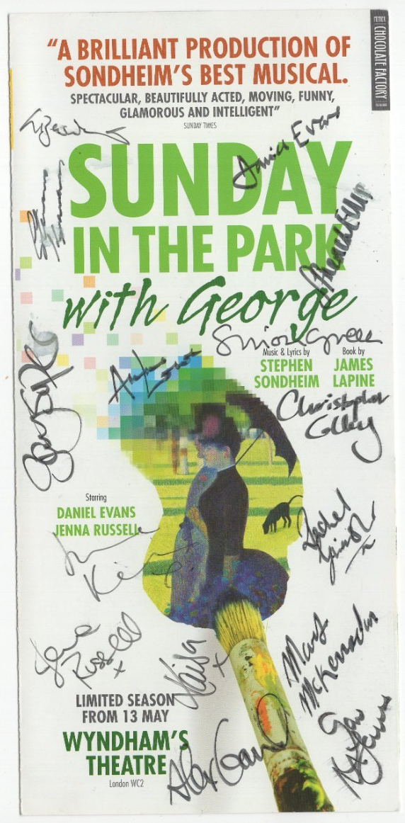 Sunday in the Park with George Signed Pamphlet by 15 / Autographed ...