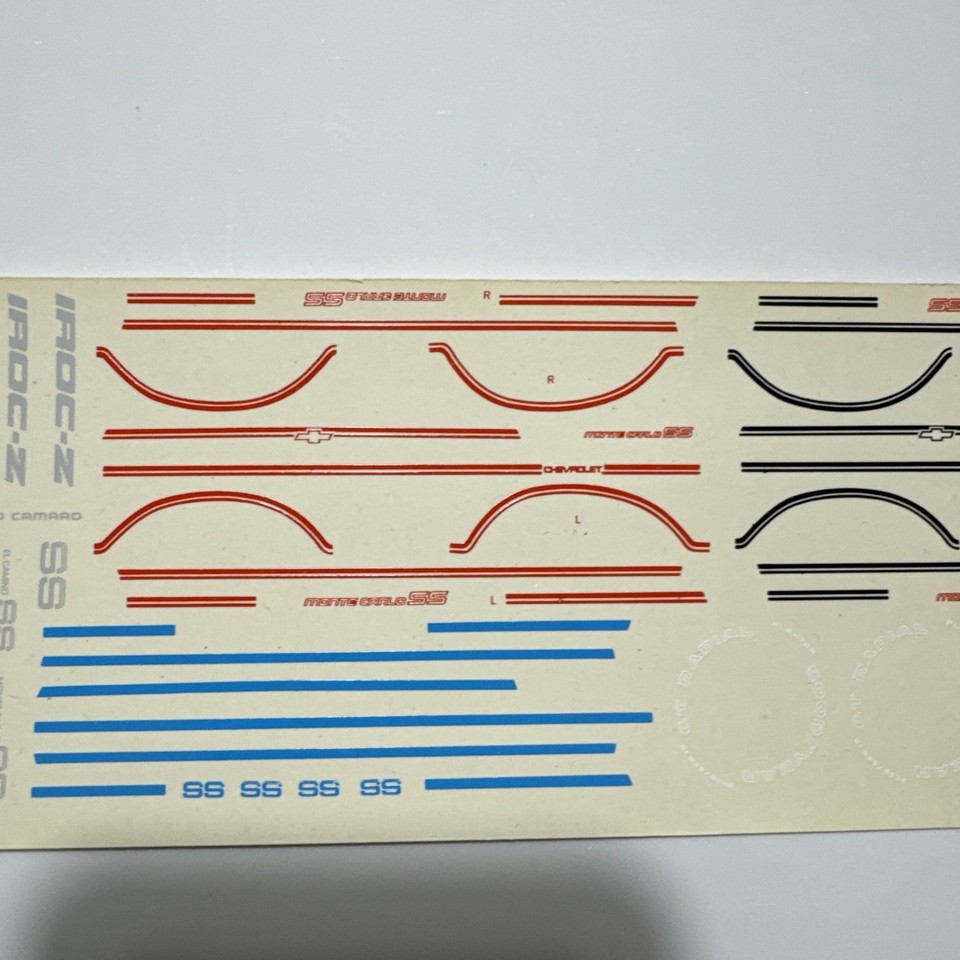 Fred Cady 19 Chevrolet Monte Carlo SS 1983-87 1/24 1/25 decal | eBay
