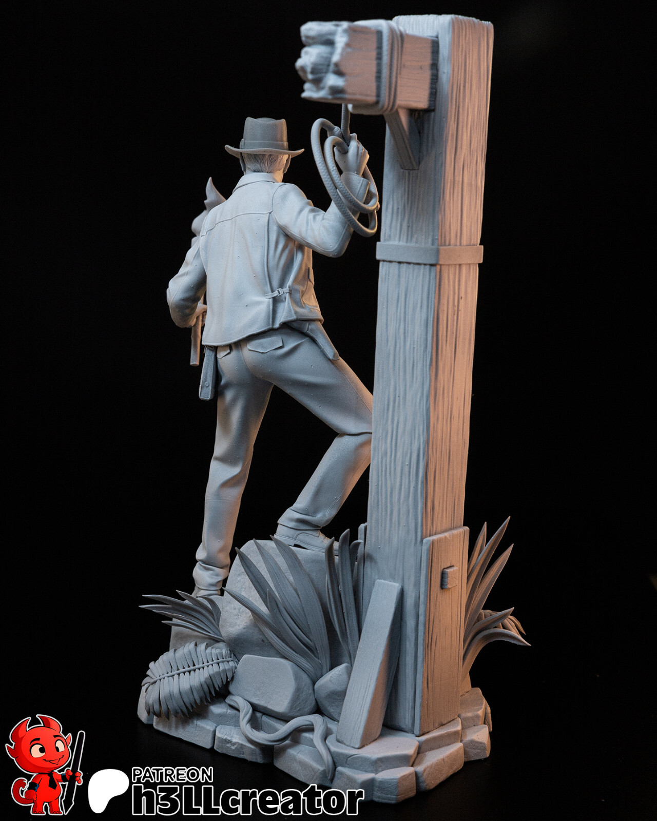 Indiana Jones 3D Printed Figure, Classic Adventurer Resin Statue ...