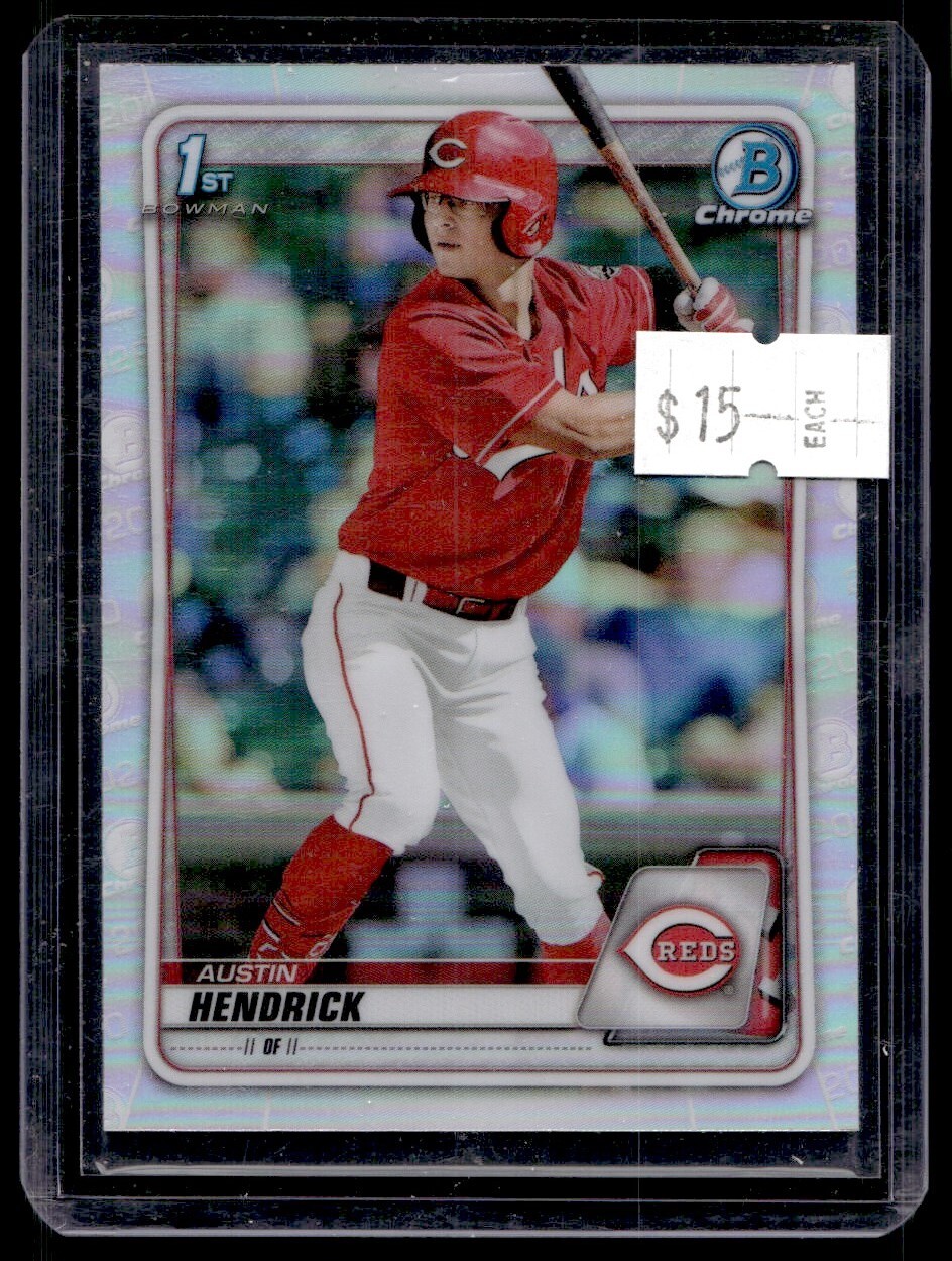 2020 Bowman Draft Chrome Refractor Austin Hendrick G6 Cincinnati Reds # ...