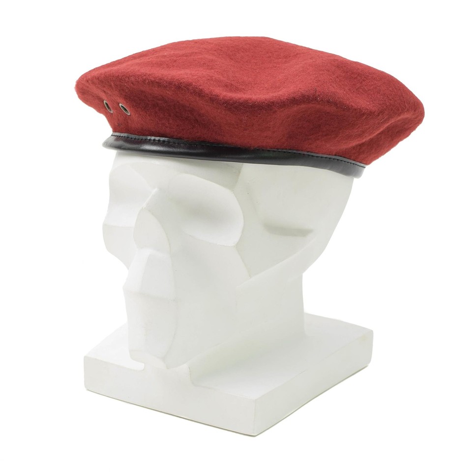 Original French Military red beret hat man force army wool lightweight ...