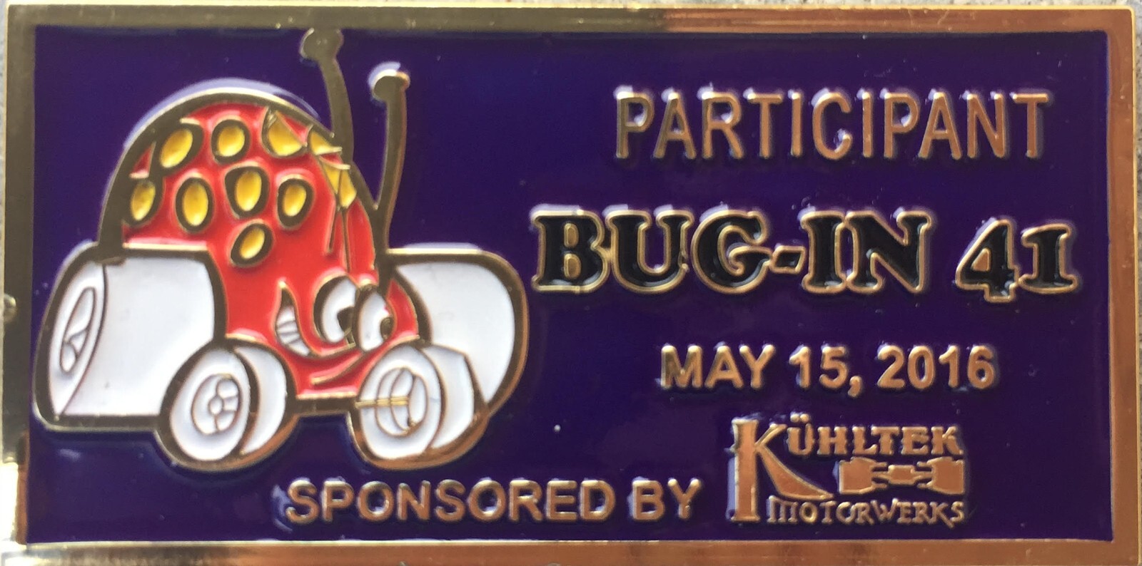BUG-IN 41 Participant Dash Plaque VW Volkswagen Drag Racing | eBay