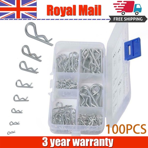 100X R Clips Spring Lynch Hitch Cotter Hair Pin Assortment Steel ...