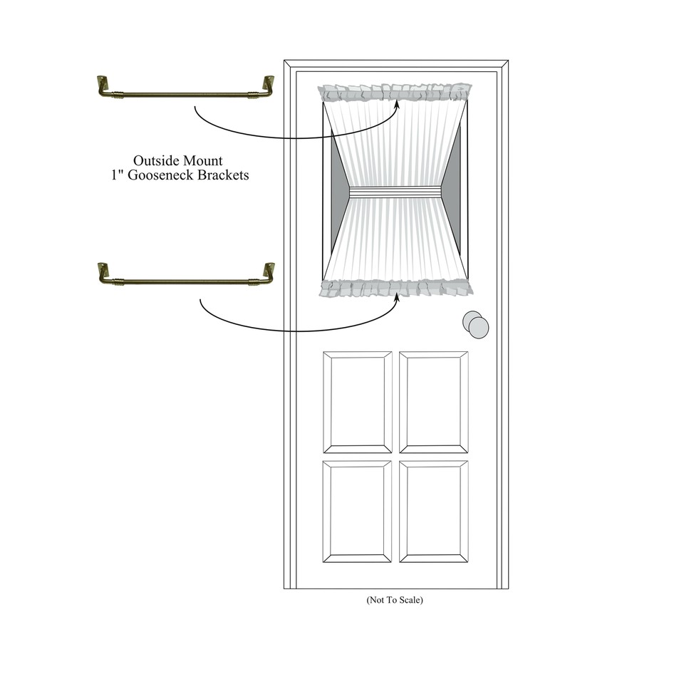 3/8" Steel Rod Door SET - Two 36" Rod with 2 pair of 1' Gooseneck ...