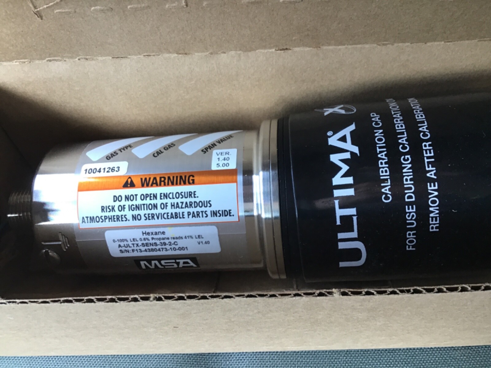 MSA ULTIMA XIR GAS MONITOR HEXANE V 1.40 A-ULTX-SENS-39-2-C SENSOR | eBay