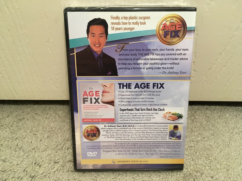 The Age Fix DVD Dr. Anthony Youn - Superfoods That Turn Back The Clock ...