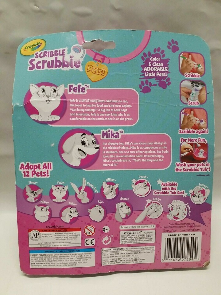 New Crayola Scribble Scrubbie Pets Dog Mika and Cat Fefe Set toy ...