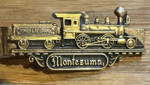 Montezuma Denver Rio Grande Tie Clip Gold Filled Clasp Locomotive Train ...