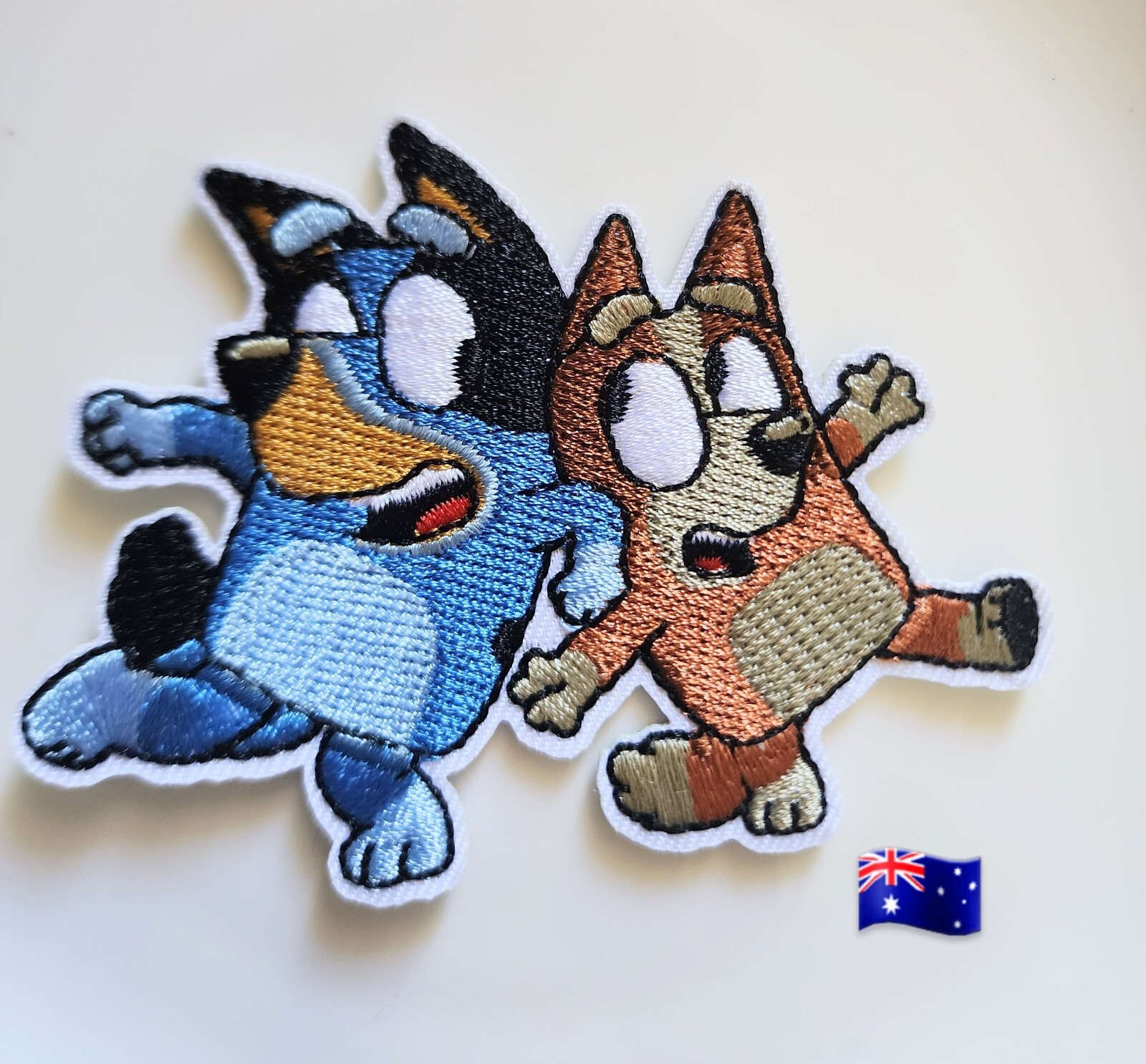 1pce Carton Puppies Bluey & Bingo 6x8.5cm Iron On Embroidery Patch | eBay