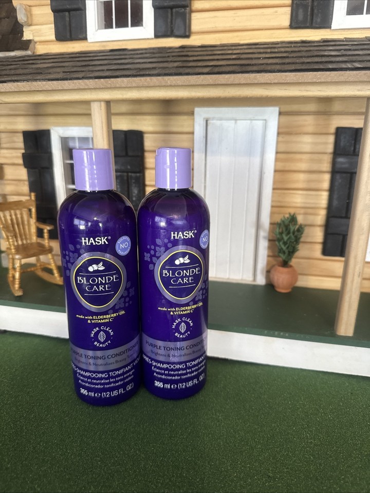 2x Hask Blonde Care Purple Toning Conditioner, 12 Oz. Each | eBay