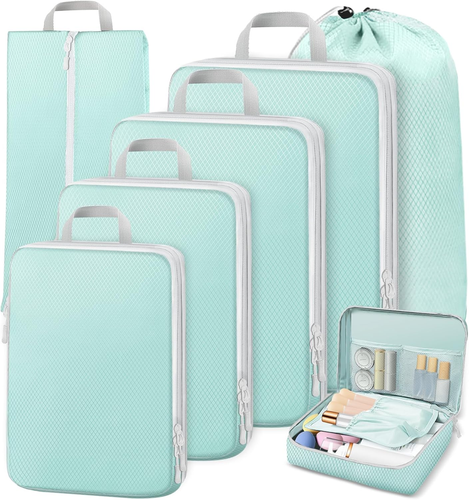 Set Organizer Valigia 7 Pezzi, Compressione E Salvaspazio per ...