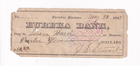 Eureka BANK Check / May 28, 1883 / $12.80 / J.S. Stewart / Kansas w/ 2c ...