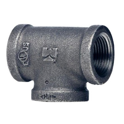 B & K 520-601HN 0.25 in. Black Malleable Iron Threaded Tee | eBay