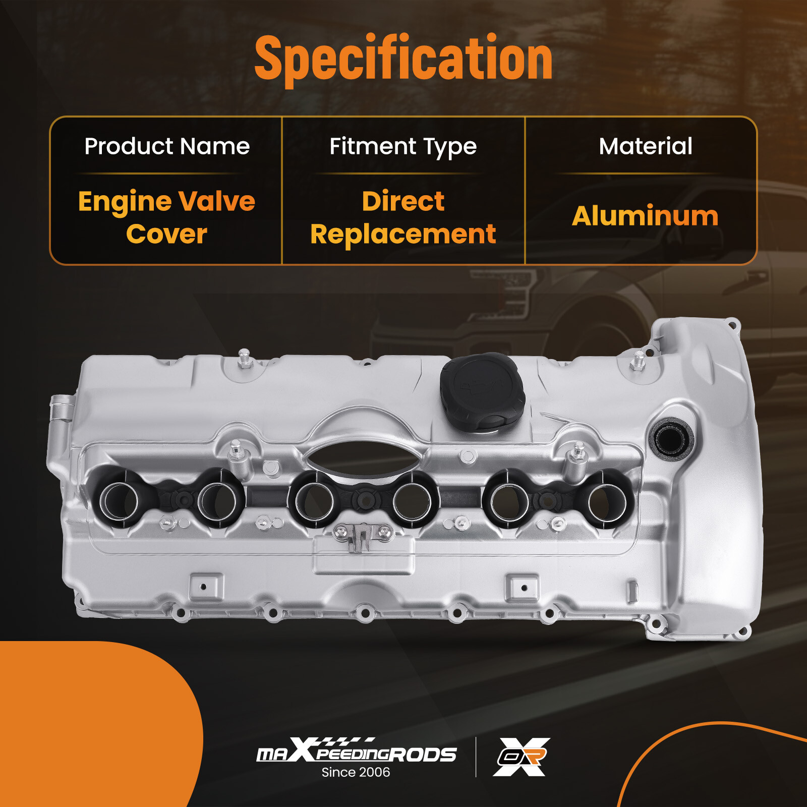 Upgrade Aluminum Valve Cover w/ Oil Cap for BMW N52 325xi 330i 330xi 3 ...