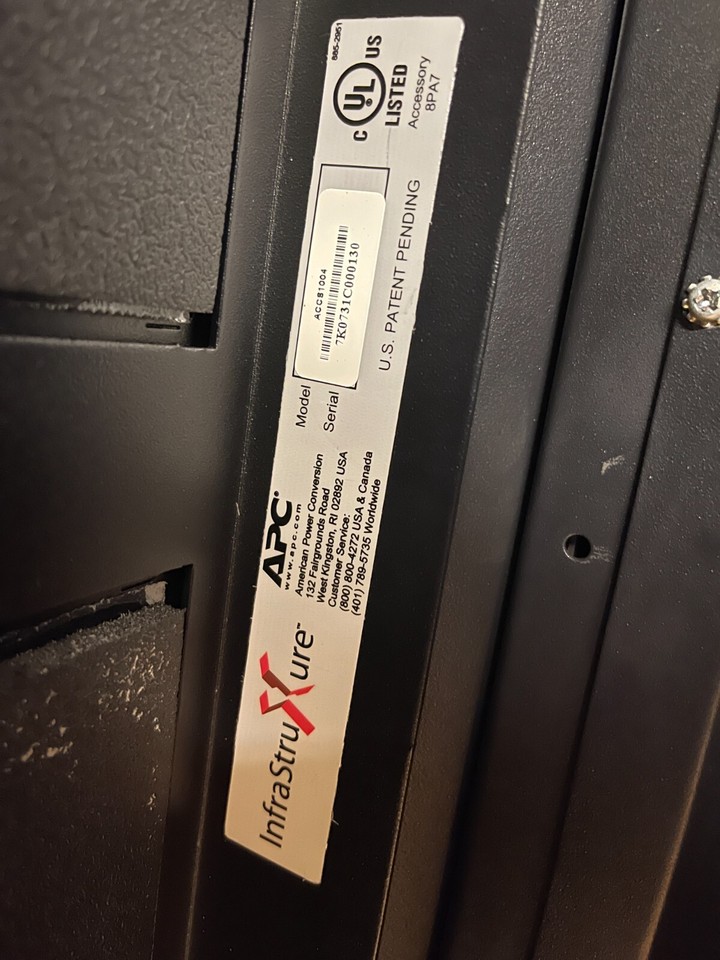 APC InRow RP Cooling System ACRP101 460-480V 60Hz 3PH Datacenter Equip ...