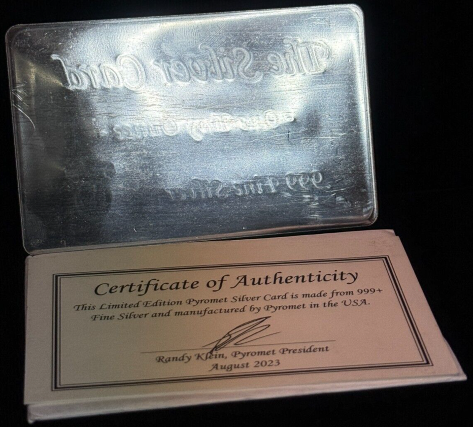 Pyromet Silver Card 999 Fine Silver One Troy Ounce - i | eBay