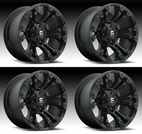 4x Fuel 17" Vapor D560 Wheels Matte Black 17x10 6x5.5 / 6x139.7 6x135 ...