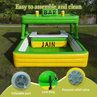 Inflatable Swimming Pool Bar Tent Leisure Platform Party Bar Inflatable ...