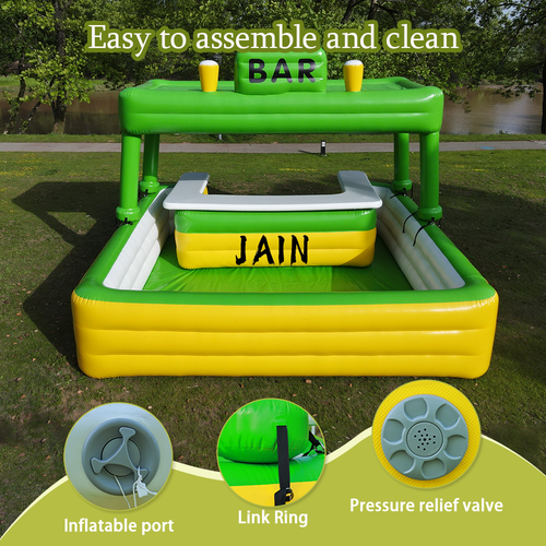 Inflatable Swimming Pool Bar Tent Leisure Platform Party Bar Inflatable ...
