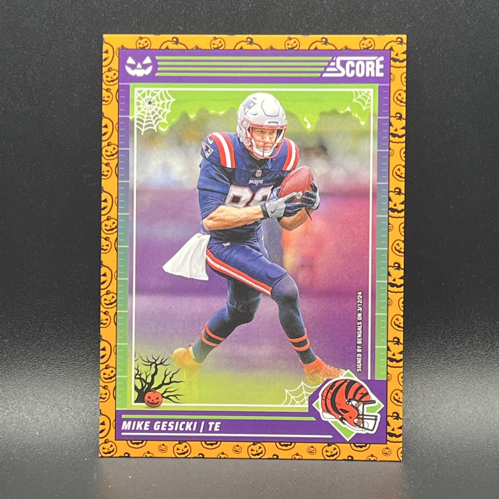 Mike Gesicki 2024 Panini Score-A-Treat #191 Pumpkins Orange Cincinnati ...
