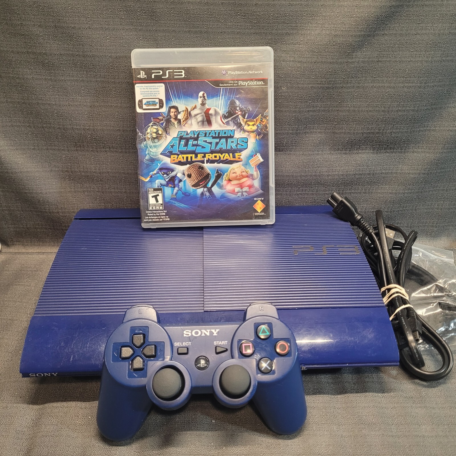 Sony Playstation 3 Super Slim Launch Edition 500GB Azurite Blue Console ...