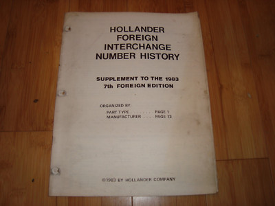 Hollander Foreign Interchange Number History Supplement To 1983 7th ...