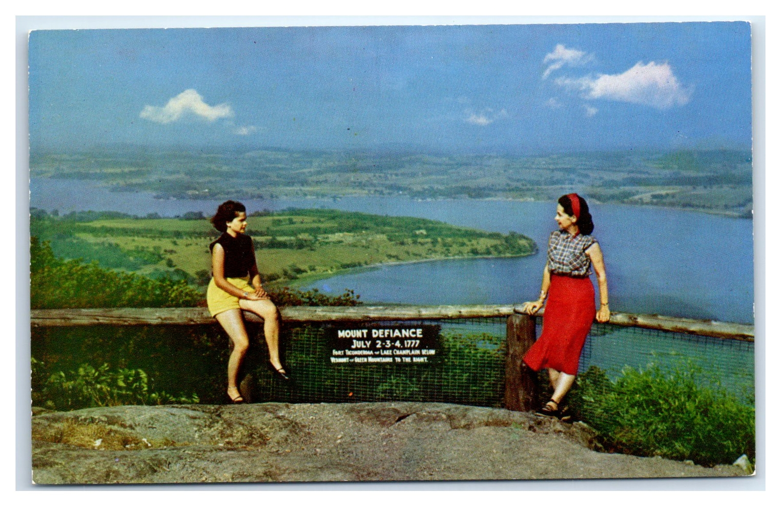 VT Postcard- MOUNT DEFIANCE FORT TACONDEROGA OF LAKE CHAMPLAIN BELOW | eBay