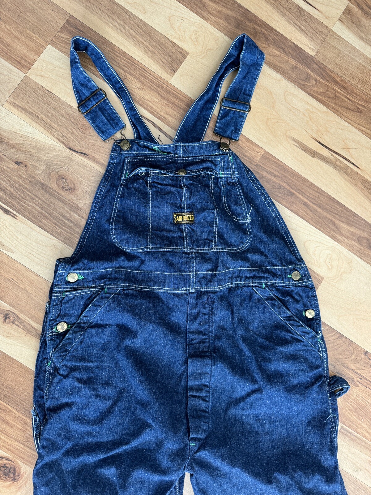 CLEAN 1950's sanforized Indigo Demin Overalls elastic… - Gem