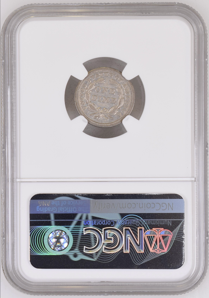 1844 NGC AU55 $3,500-CU Rare in AU! Nearly Unc! LEGENDARY KEY Seated ...