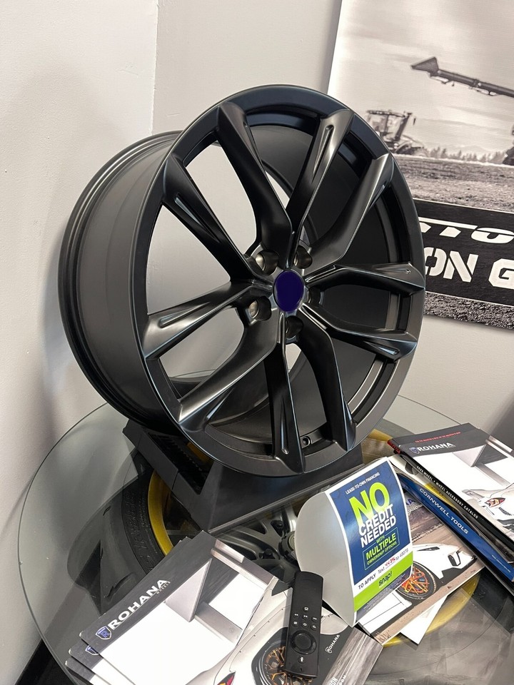 19X8.5 +35 Matte Black split 5 spoke Style2 Rims Wheels Fits Tesla ...