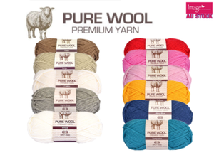 6x PURE WOOL Premium Yarn 100% New Zealand Wool Knitting Yarn 3Ply 50g ...