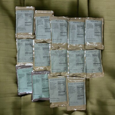 Lot of 14 Military MRE components (2024 Insp), Entrees and Sides ...