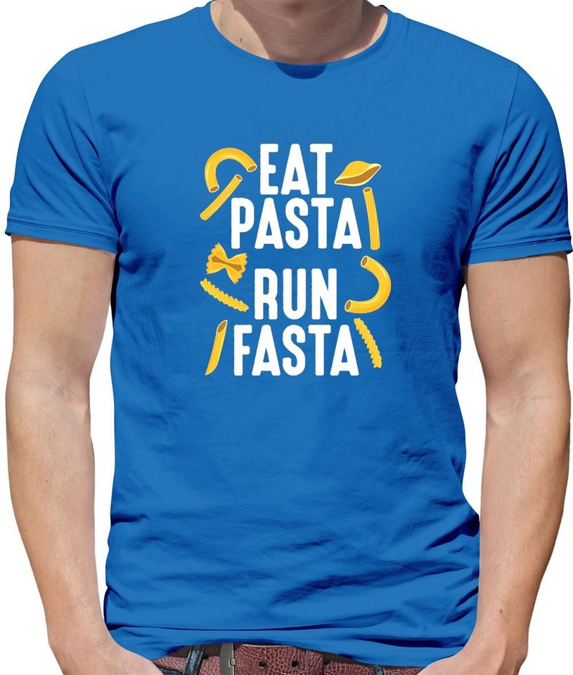 Eat Pasta, Run Fasta - Mens T-Shirt - Love Italian Run 5K 10K Funny ...