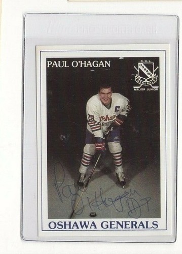 PAUL O'HAGAN SIGNED OHL OSHAWA GENERALS PLAY ROOKIE HOCKEY CARD #20 AUTOGRAPH | eBay