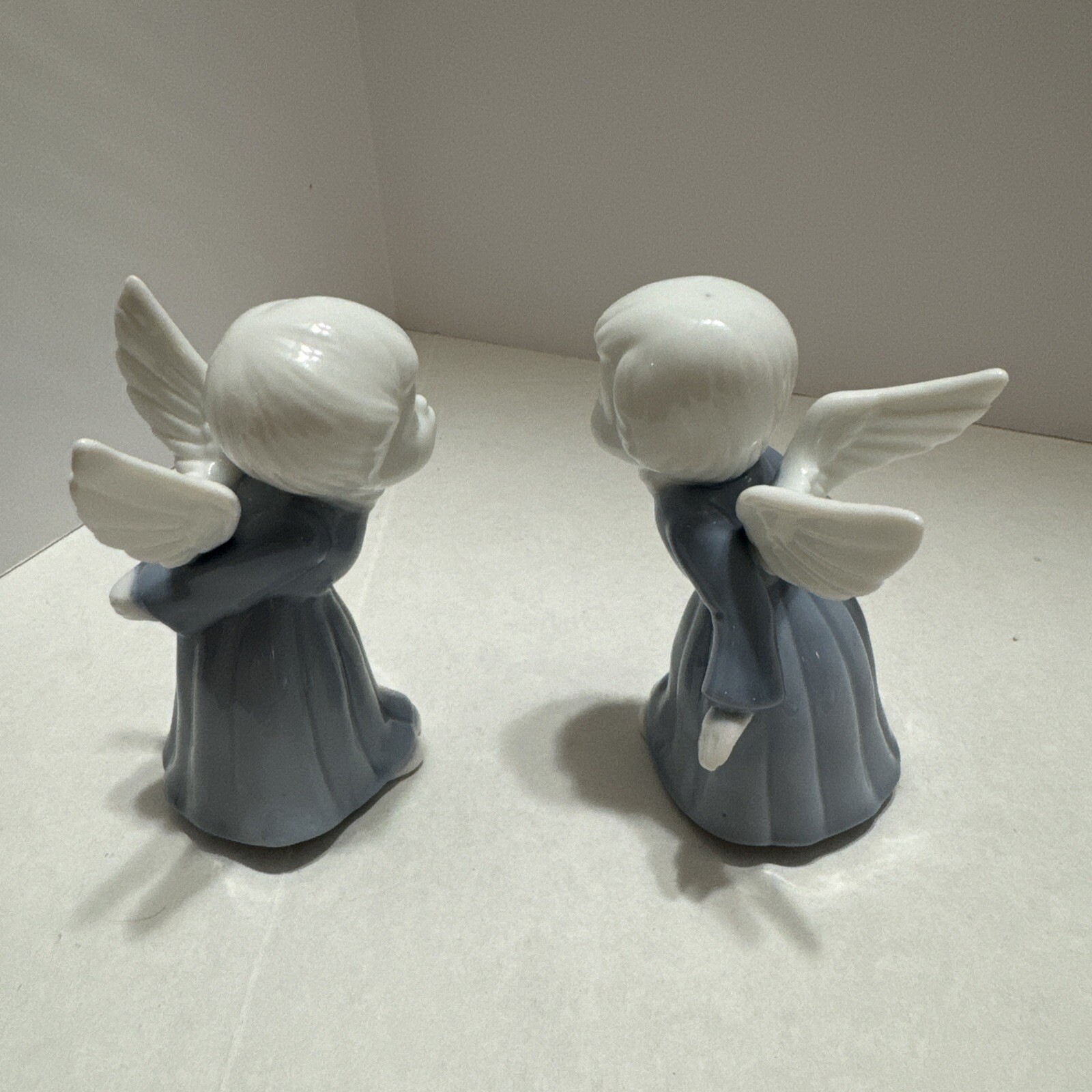 VTG Lefton Porcelain Kissing Angels Figurines Boy & Girl Angels 3.5 ...