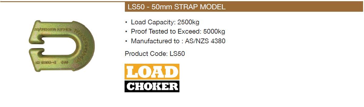 (4 Pack) Load Choker 50mm Webbing Tie Down Model, Load Restraint, Web ...