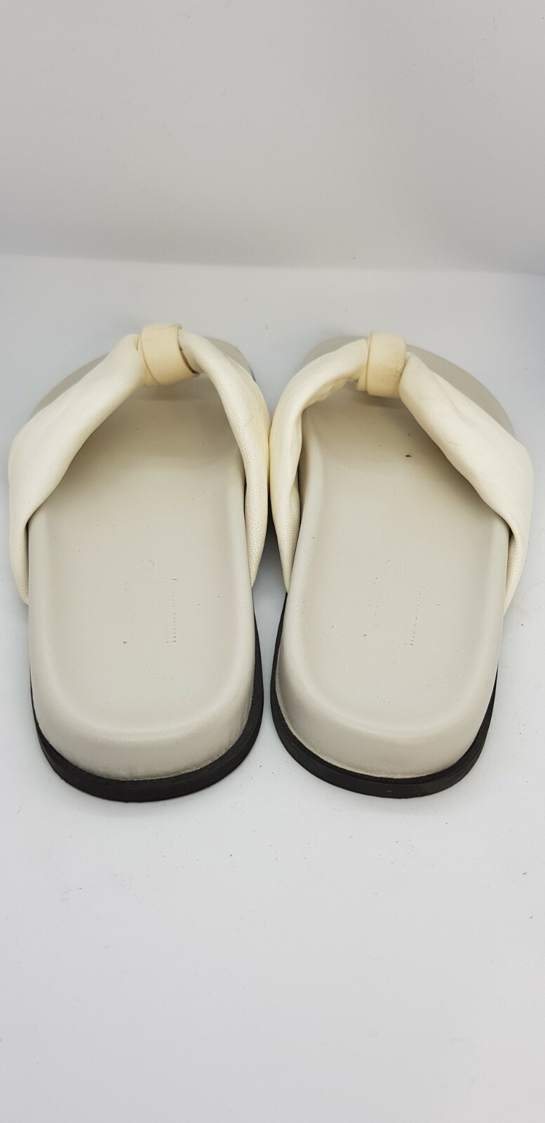 Bassike, Cream Leather Slides / Sandals, Size 36, AU … - Gem