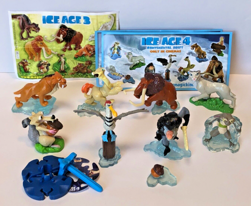 Kinder Surprise ICE AGE 3 & 4 Assorted Lot of 9 Miniature Figures ...
