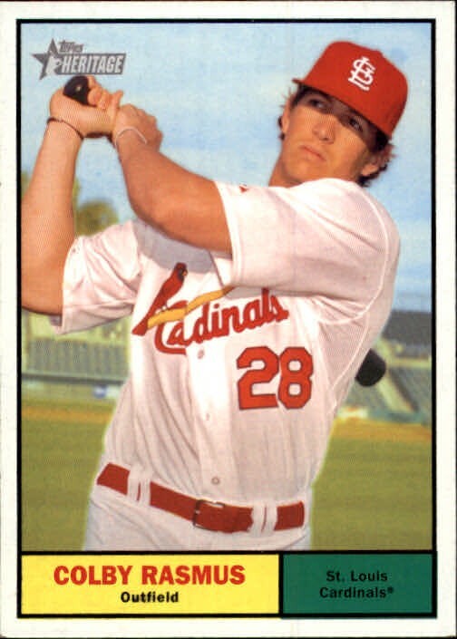 2010 Topps Heritage St. Louis Cardinals Baseball Card #91 Colby Rasmus ...