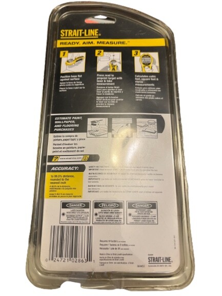 Strait-Line Sonic Laser Measuring Tape, 50 Feet, Point and Shoot. NIB ...