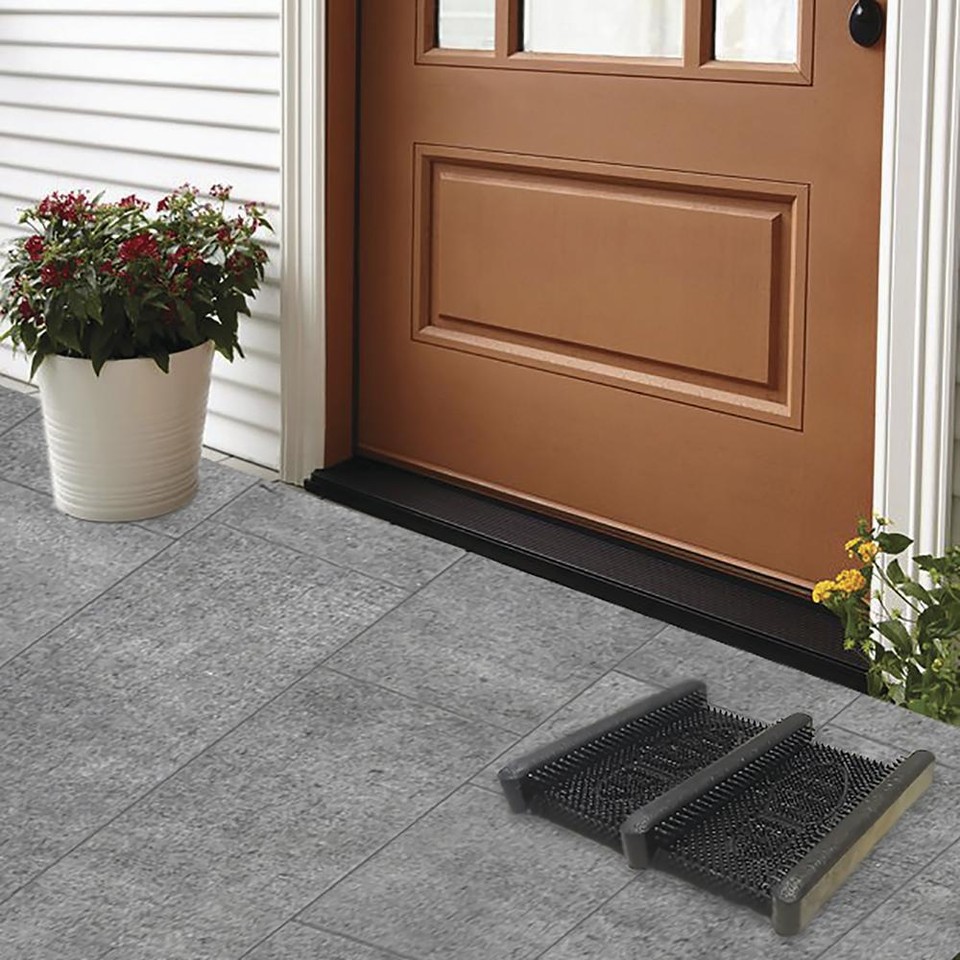 Portable Boot & Shoe Scraper Cleaner Thick Bristle 13"x15" Durable ...