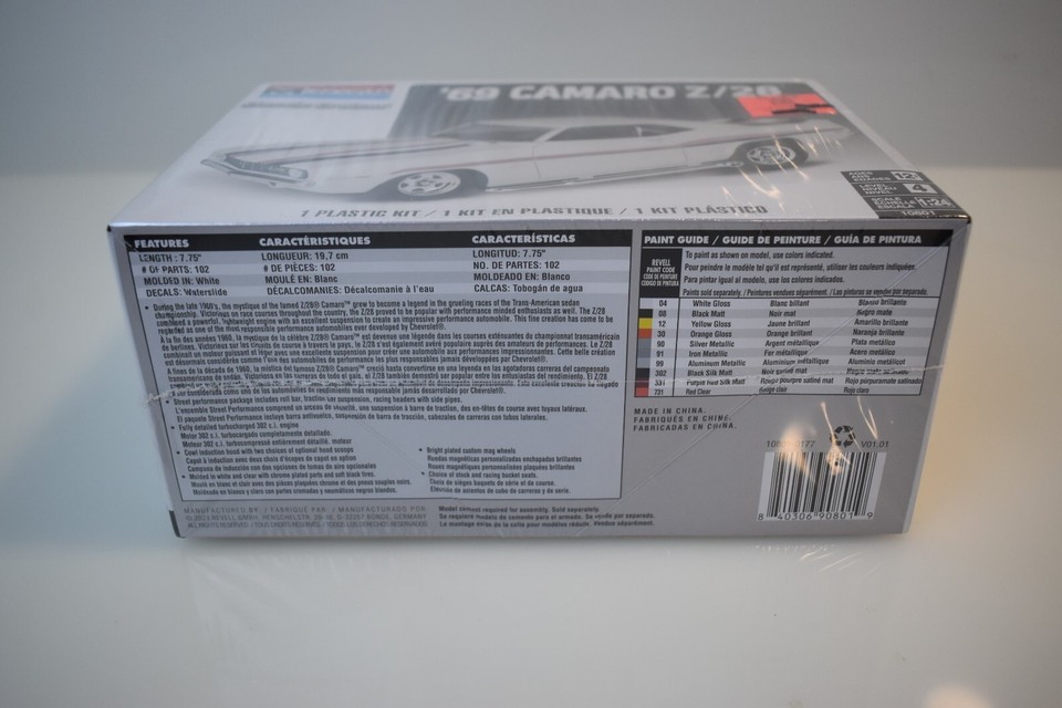 Monogram '69 Camaro Z/28 Kit # 10801 Factory Sealed 1:24 | eBay