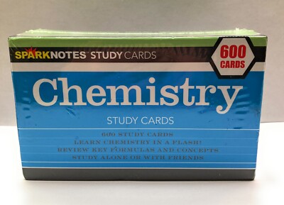 Chemistry Study Cards - Cards By Sparknotes Study Cards - New Sealed | eBay