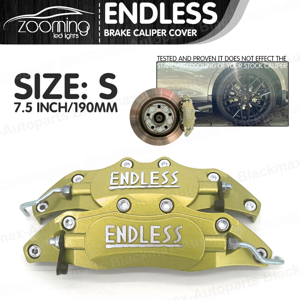 2x Metal ENDLESS Universal Style Brake Caliper Cover front rear 190mm ...